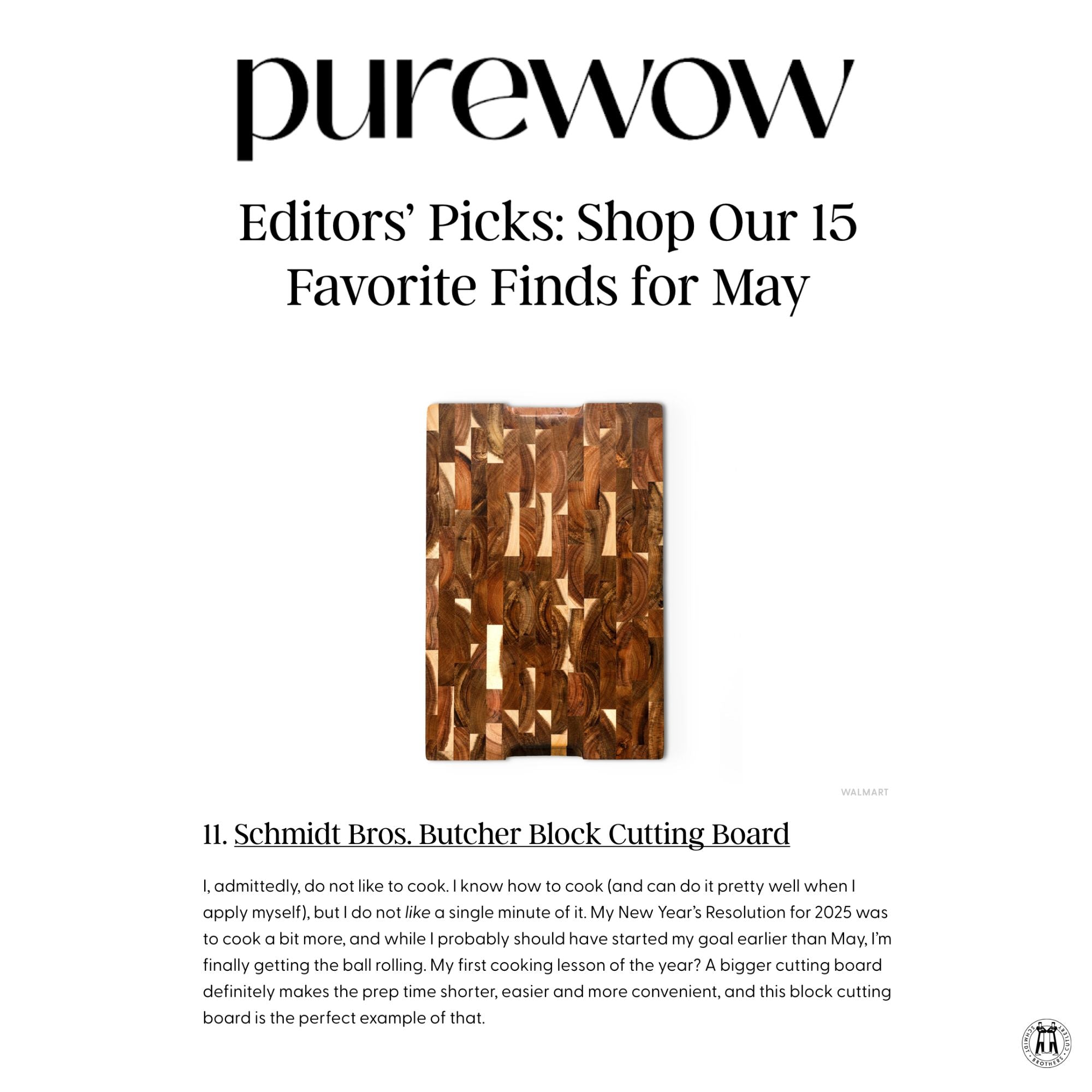 PureWow, May 2025 – Schmidt Bros.